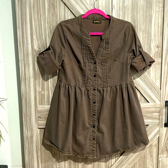 Reborn | Dresses | Reborn Mini Dress Army Green | Poshmark